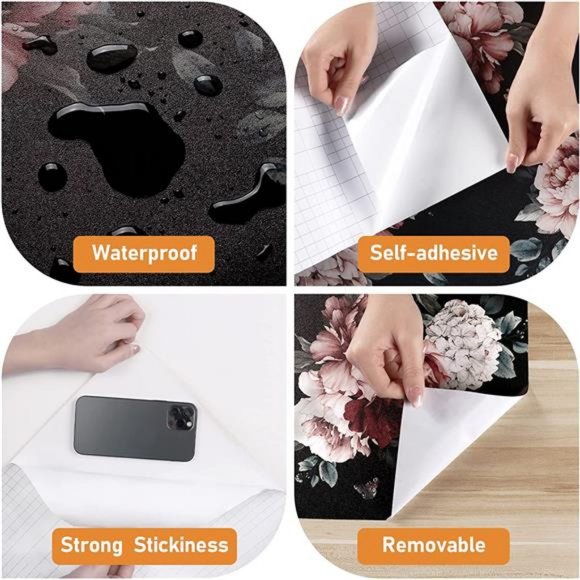 Wall Decor | Vintage Boho Floral Peel And Stick Wallpaper Roses Floral Wallpaper 175 X787 | Poshmark